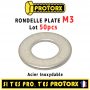 Rondelle Plate Moyenne M3 : Boite 50pcs | Inox A2 | PROTORX