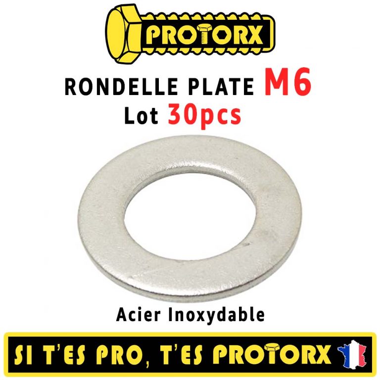 Rondelle Plate Étroite M6 : Boite 30pcs | Inox A2 | PROTORX